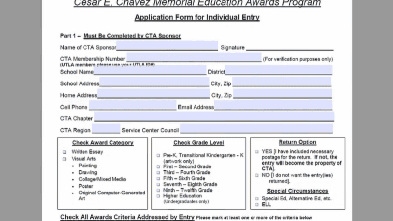 César E. Chávez and Dolores Huerta Education Award Program - California ...